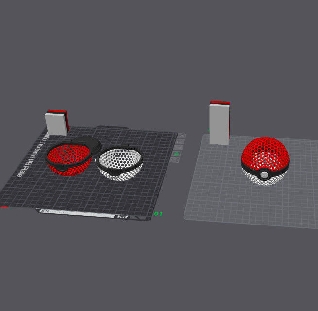 AIRLESS POKEBALL - POKEMON BALL - STL - 3MF MULTICOLOR 3D model 3D ...