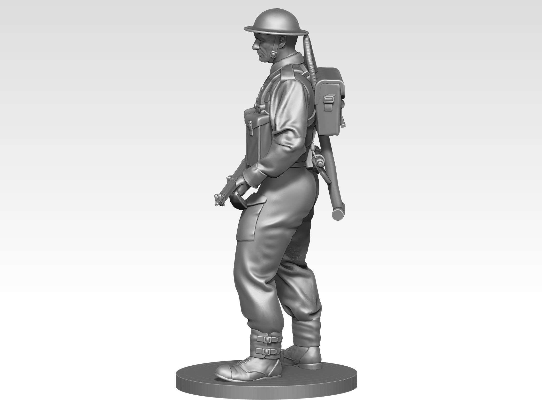 British soldier ww2 3 3D model 3D printable | CGTrader