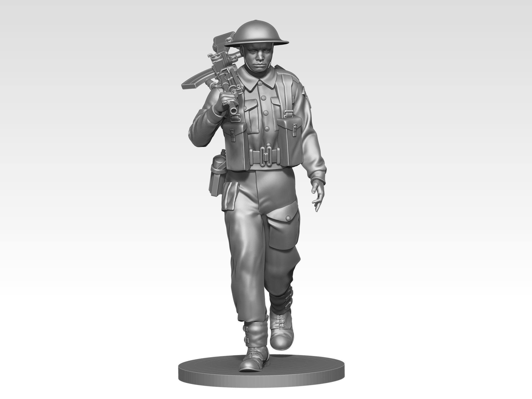 British soldier ww2 09 3D model 3D printable | CGTrader