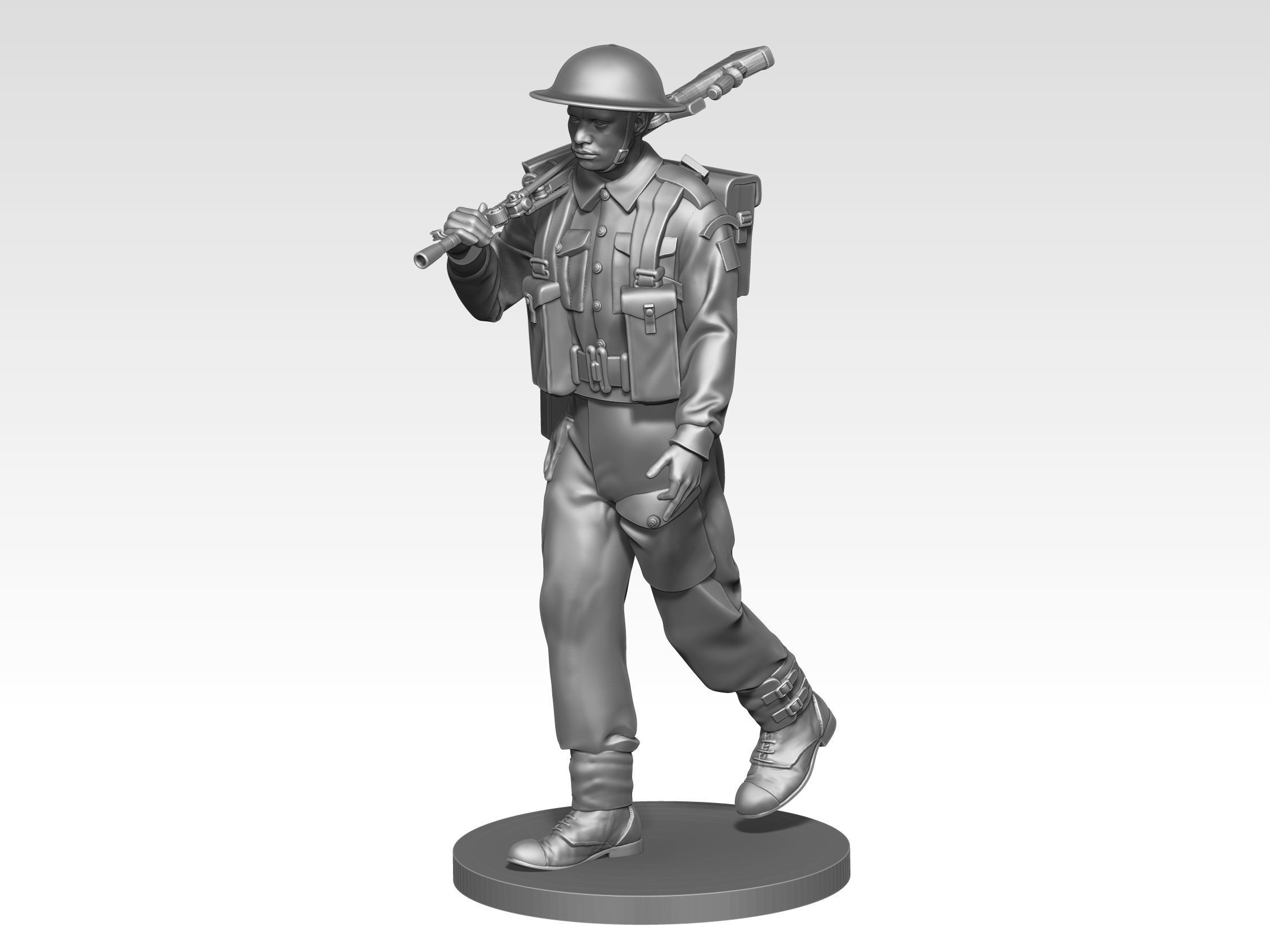 British soldier ww2 09 3D model 3D printable | CGTrader