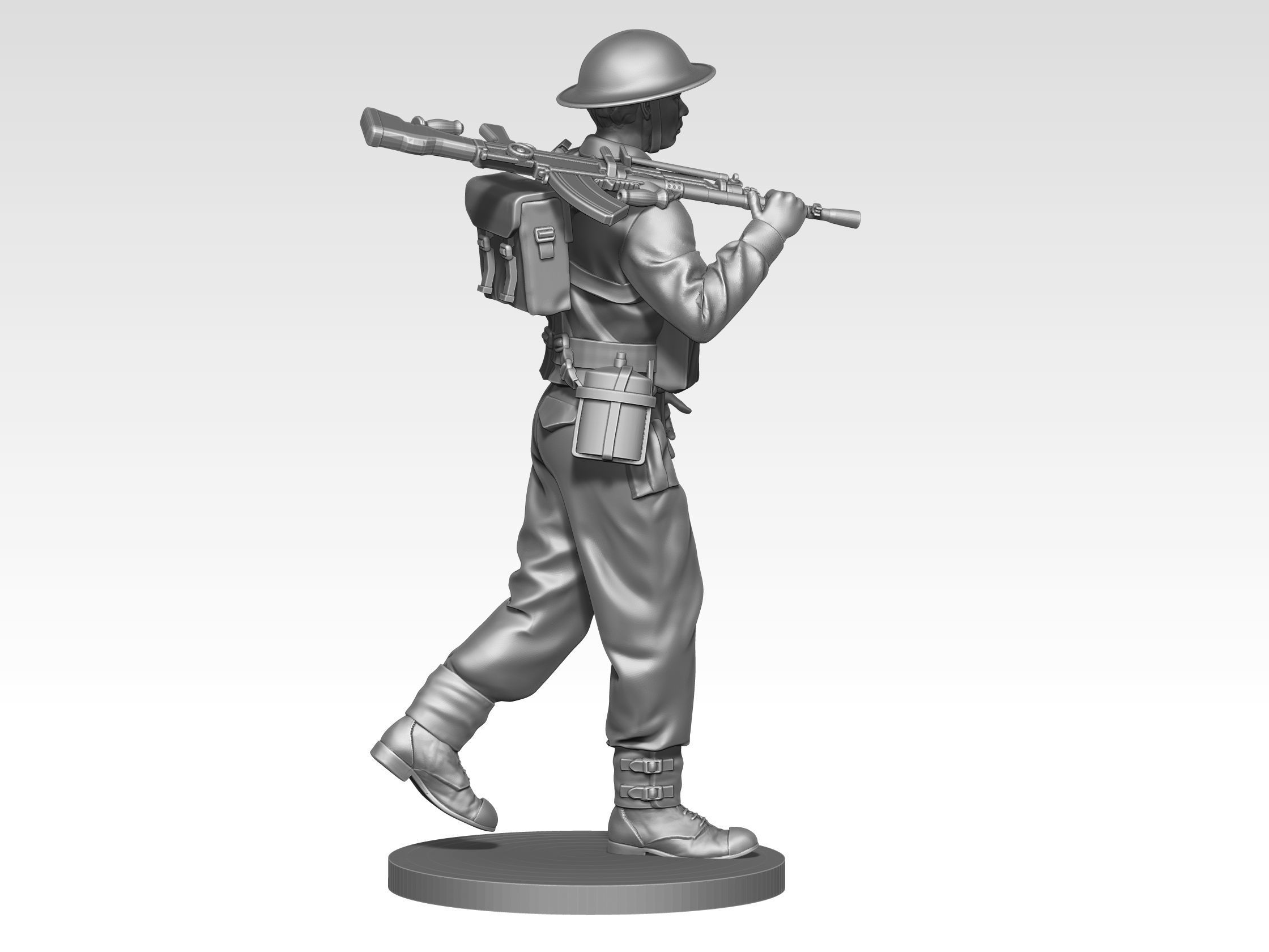 British soldier ww2 09 3D model 3D printable | CGTrader