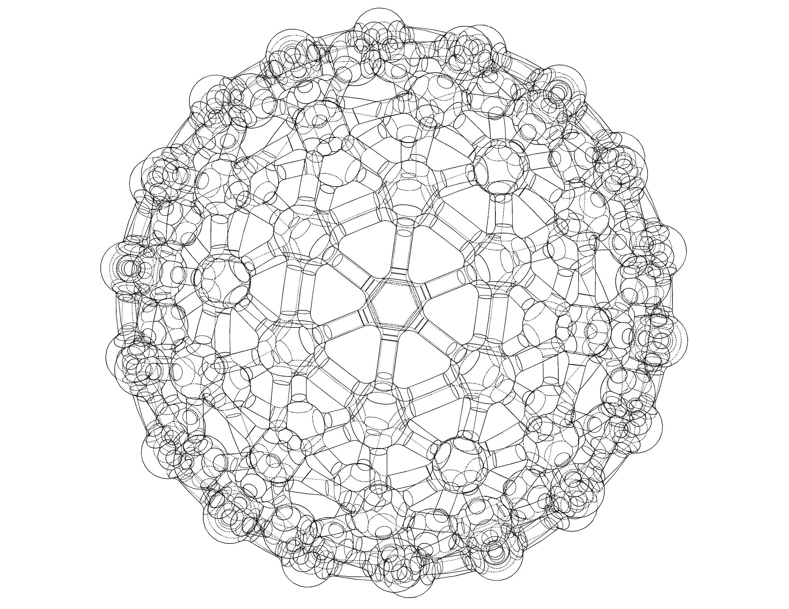 Geodesic Structure with Atoms 3D model 3D printable | CGTrader