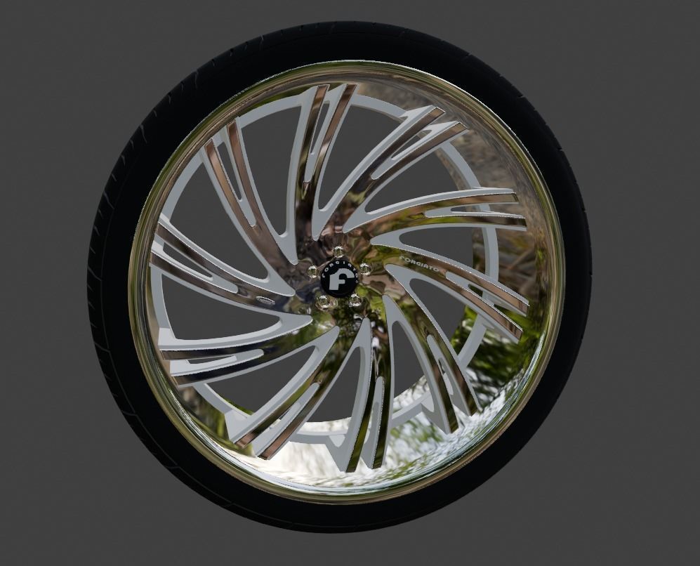 C2C-1 Forgiato Custom Forged Wheel free VR / AR / low-poly 3D model ...