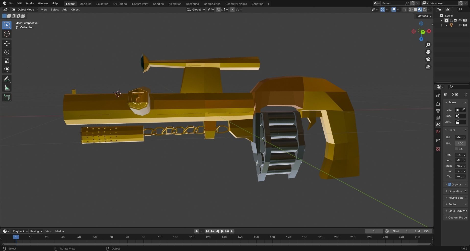 Constantine gun 3D model 3D printable | CGTrader
