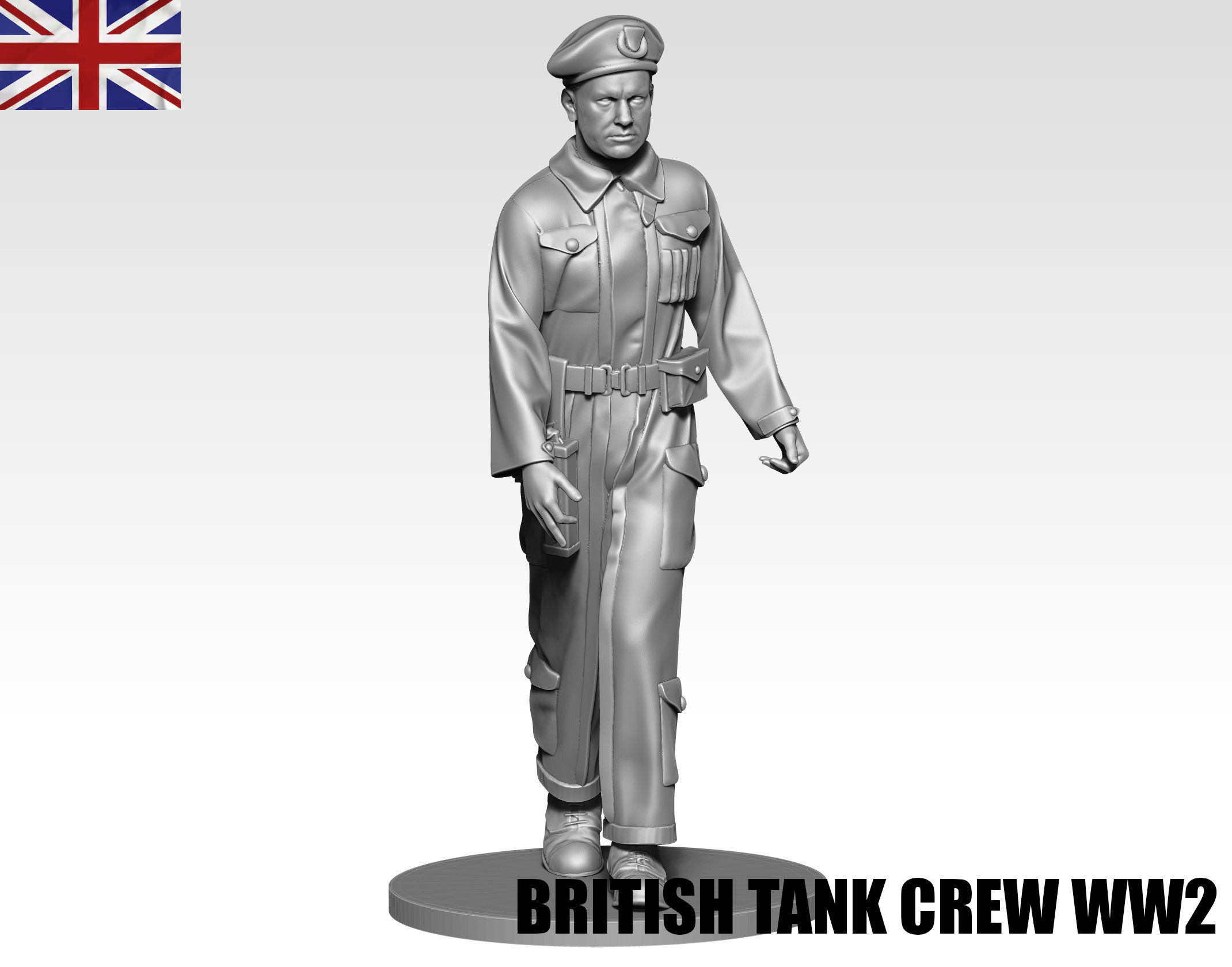 British Tank crew ww2 01 3D model 3D printable | CGTrader