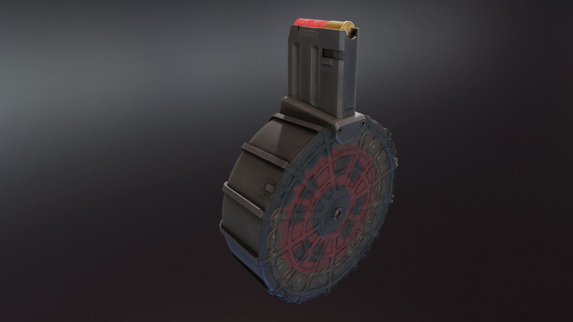 3D model 12 gauge drum magazine VR / AR / low-poly | CGTrader