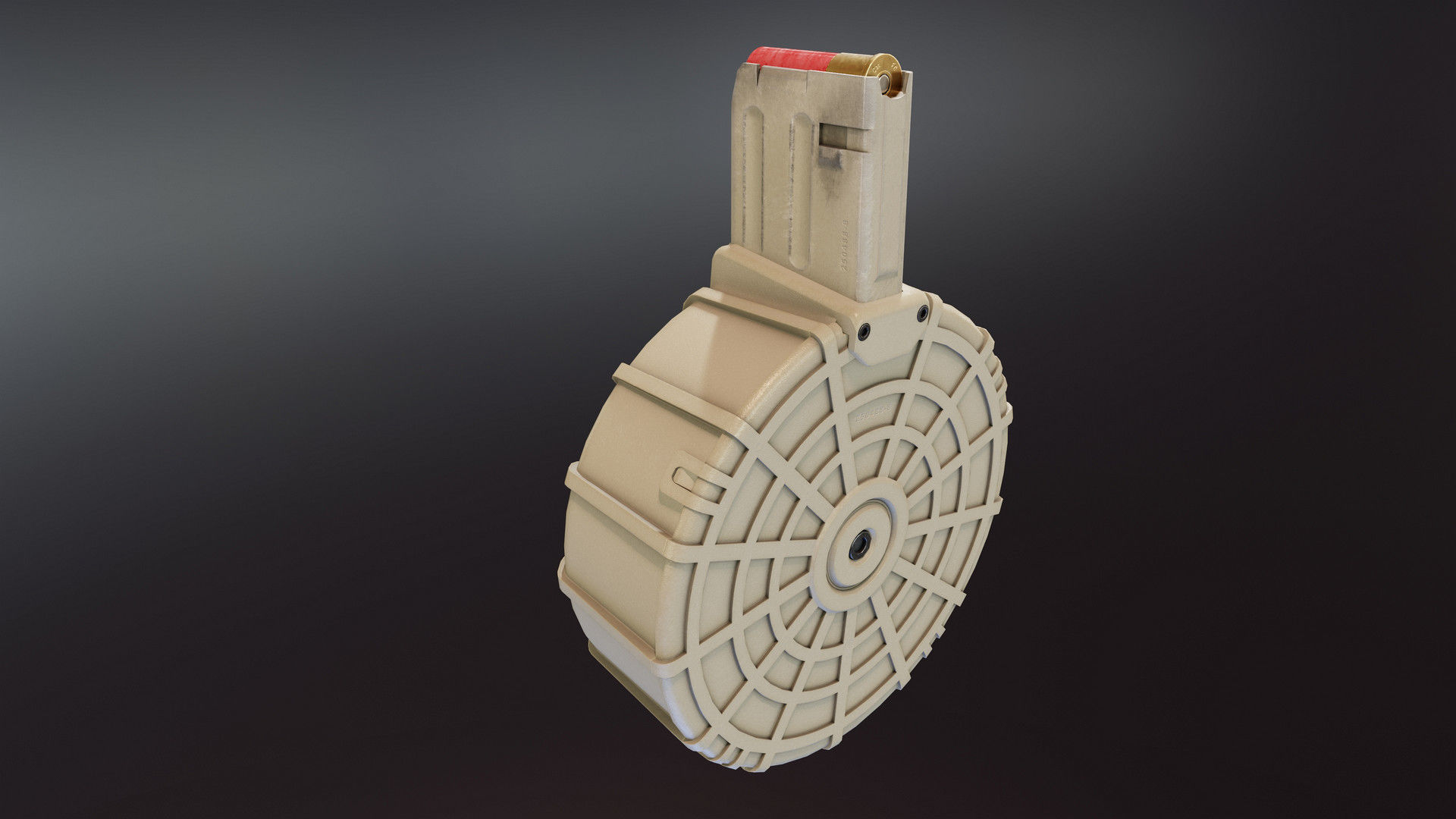 3D model 12 gauge drum magazine VR / AR / low-poly | CGTrader