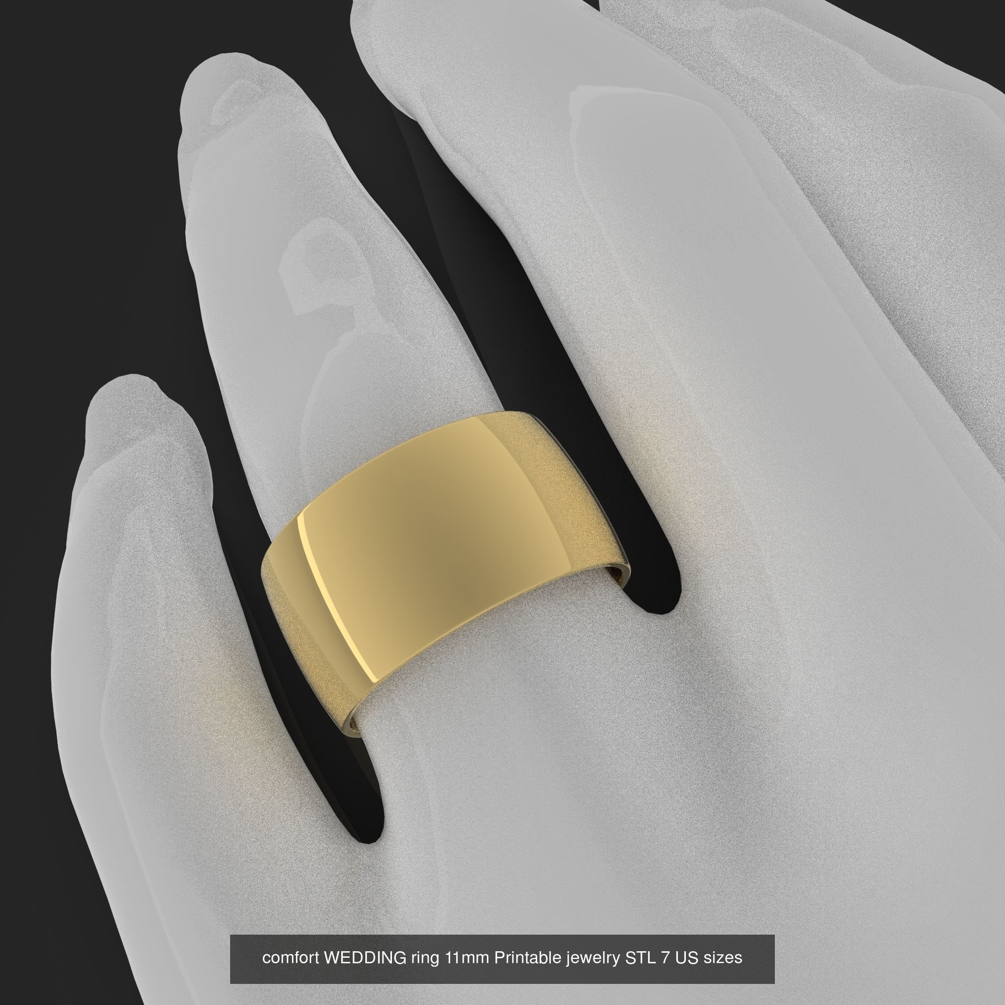 Printable jewelry comfort WEDDING ring STL 3D Model Collection 3D ...