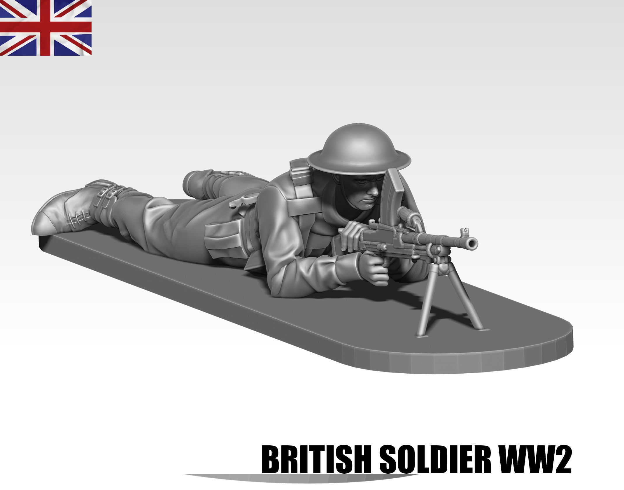 British soldier ww2 10 3D model 3D printable | CGTrader