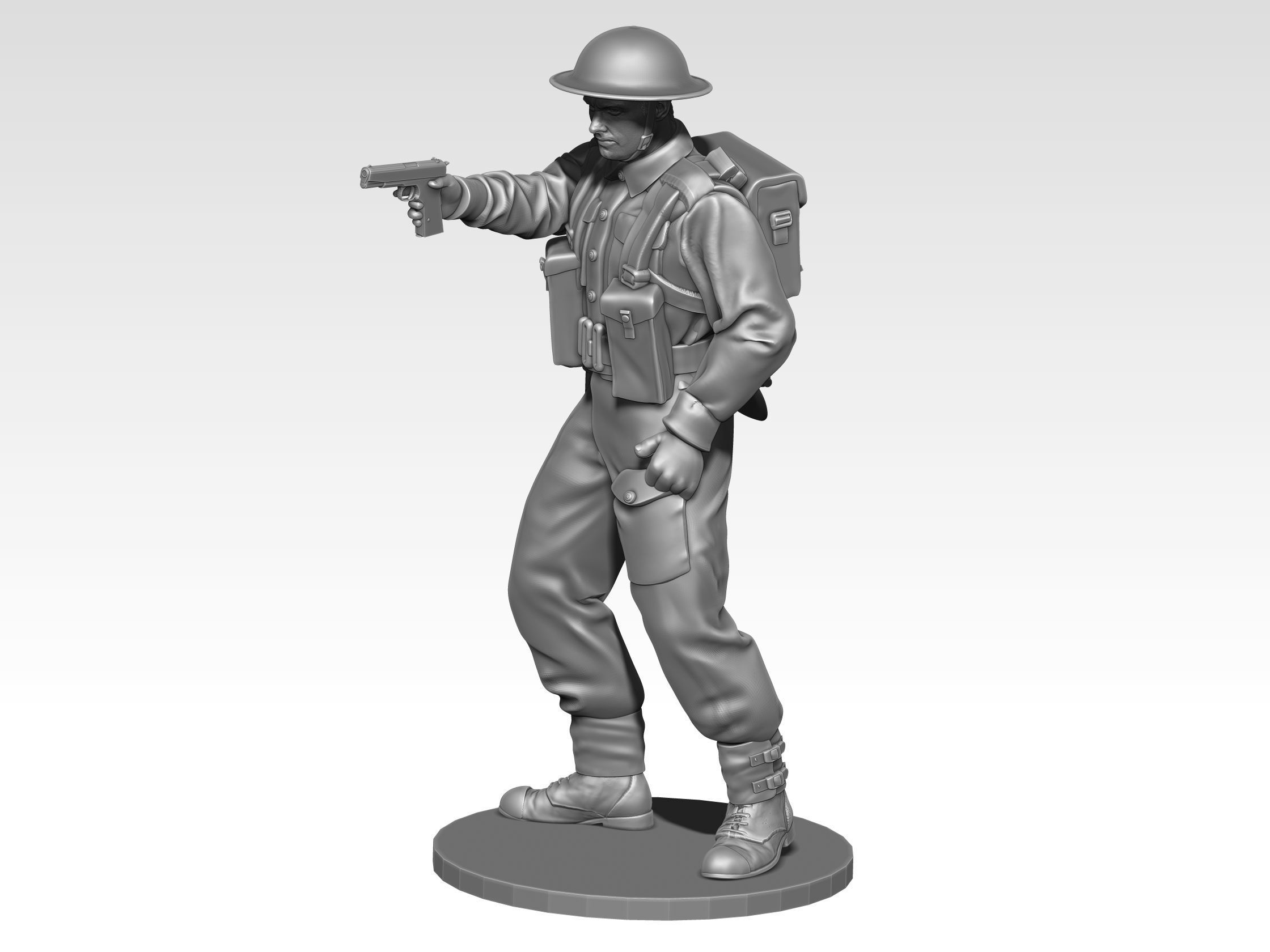 British soldier ww2 11 3D model 3D printable | CGTrader