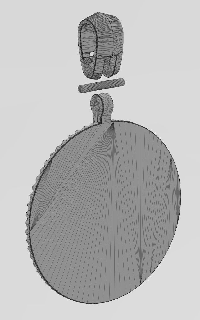 DC dream chasers fluted bezel pendant with bail 3D model 3D printable ...