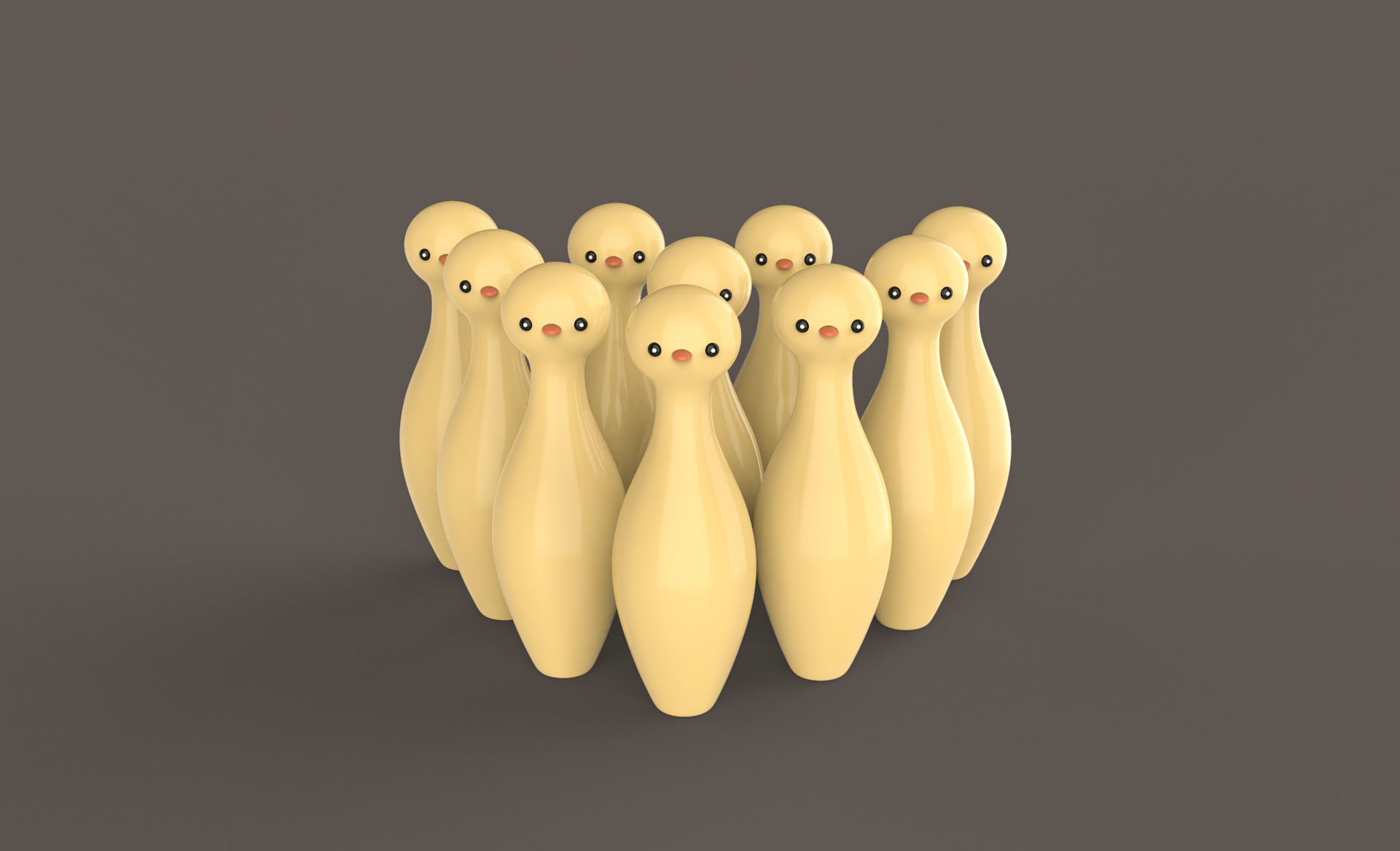 3D model Cartoon Chicken Bowling And Ball Bowling VR / AR / low-poly ...