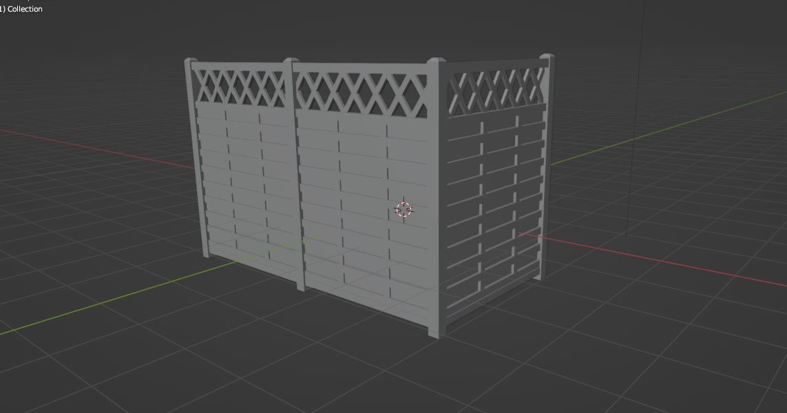 Modular wooden fance 3D model animated | CGTrader