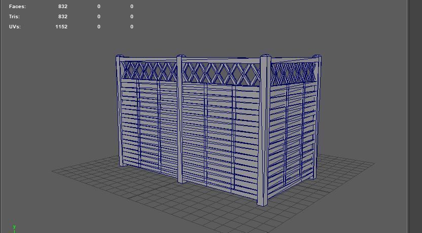 Modular wooden fance 3D model animated | CGTrader