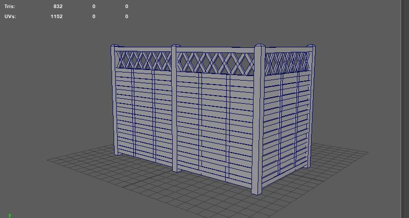 Modular wooden fance 3D model animated | CGTrader