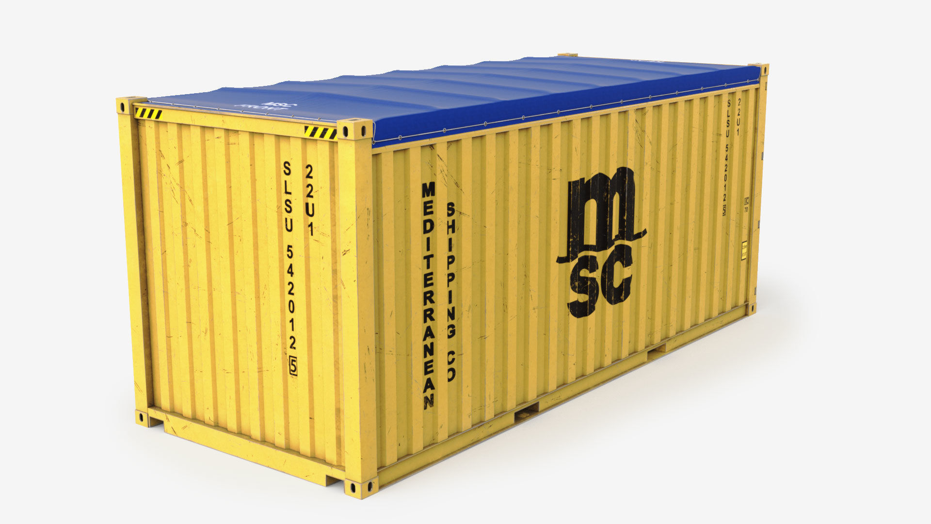 20ft MSC Open Top shipping Container 3D model | CGTrader