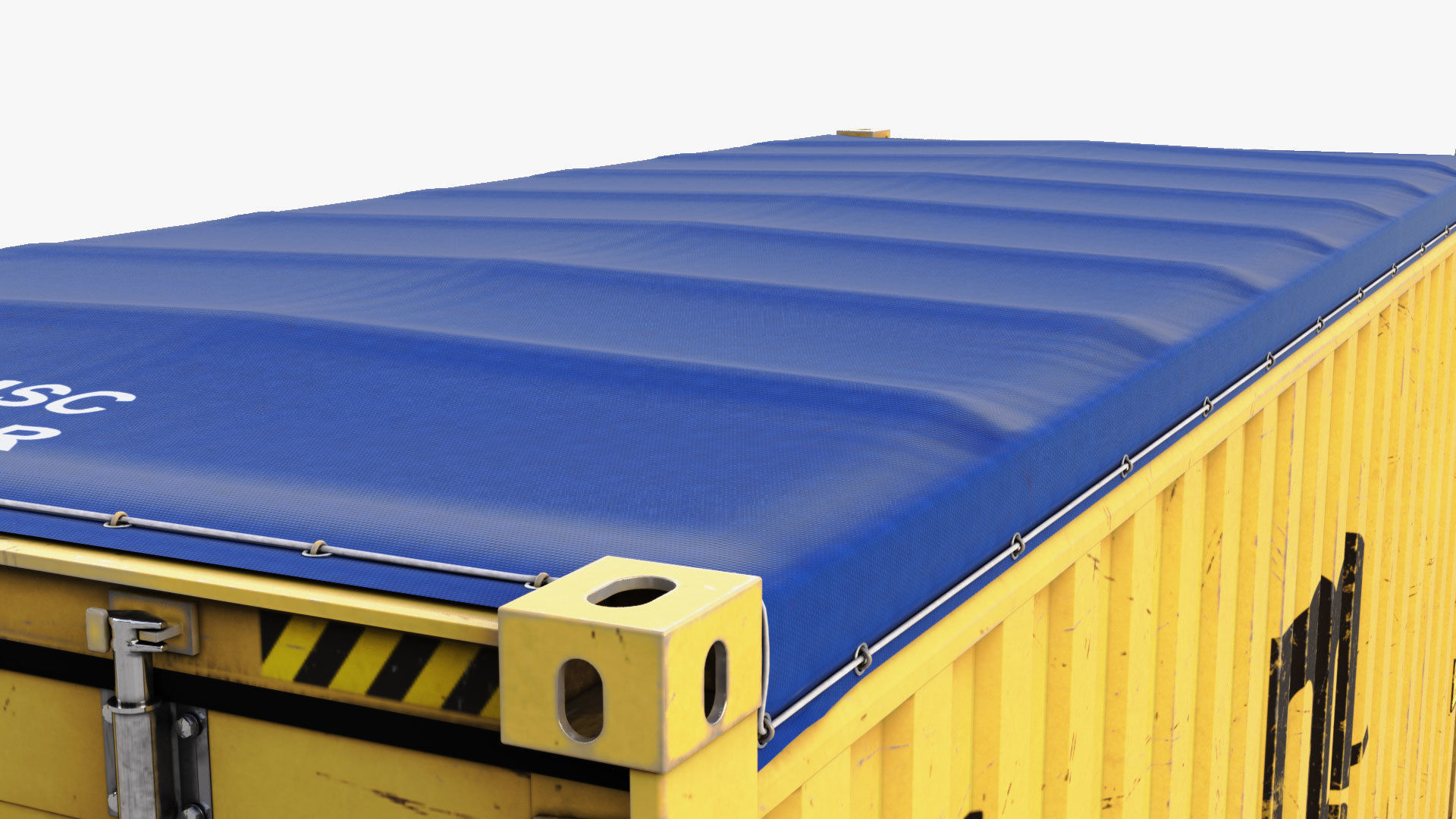 20ft MSC Open Top shipping Container 3D model | CGTrader