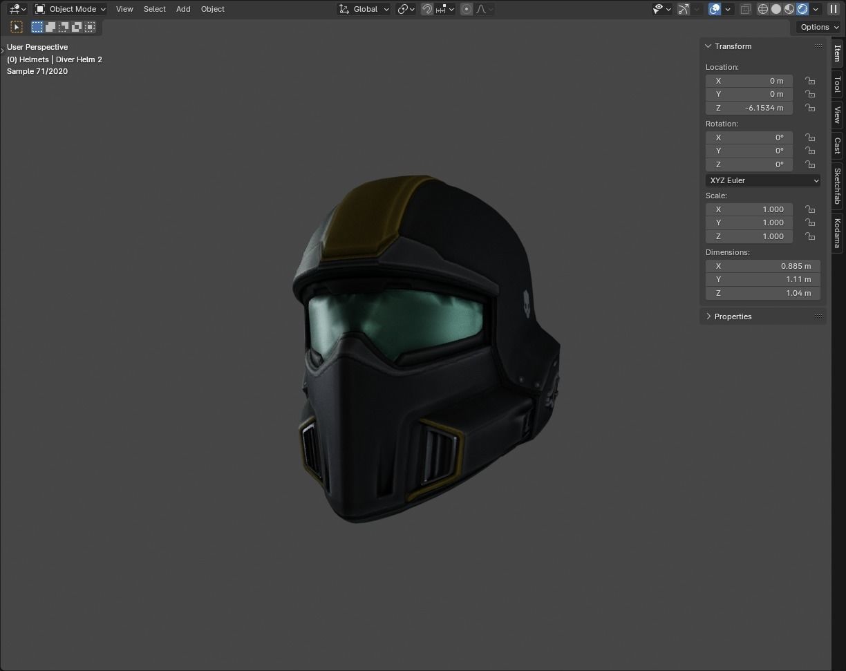3D model Helldivers 2 - Diver2 Helmet VR / AR / low-poly | CGTrader