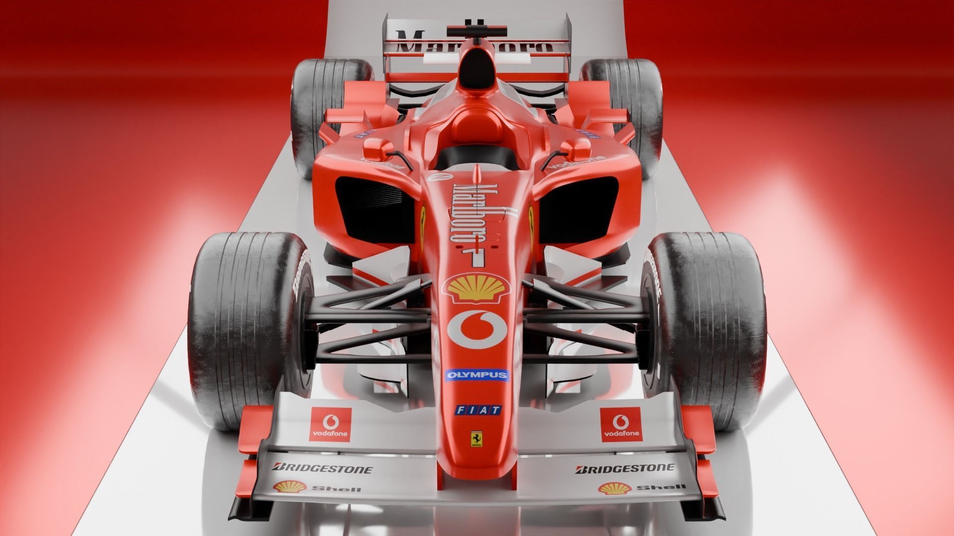 Ferrari F2004 F1 car 3D model | CGTrader