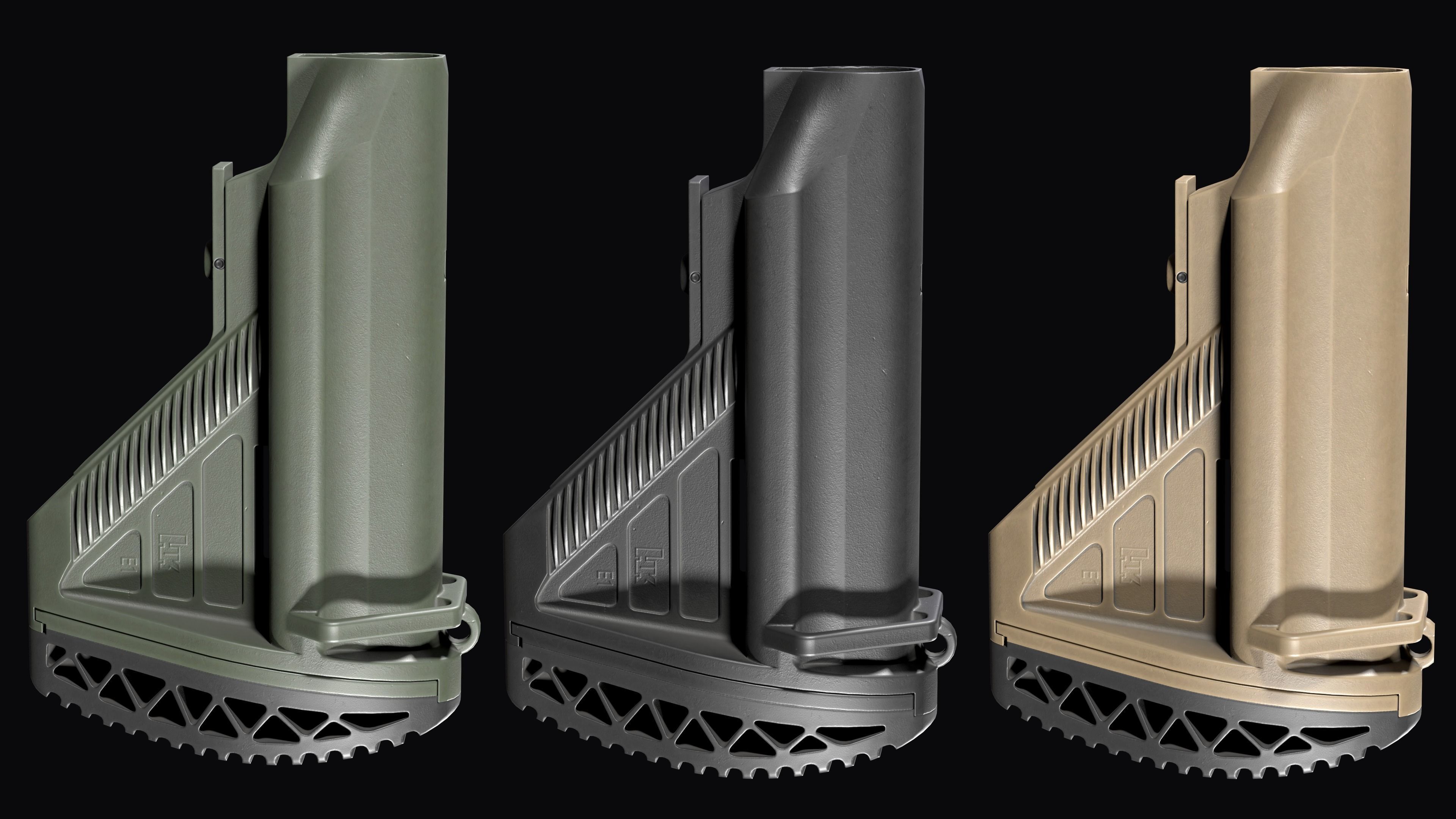 3D model AR-15 AR-10 stock HK E1 SLIM VR / AR / low-poly | CGTrader