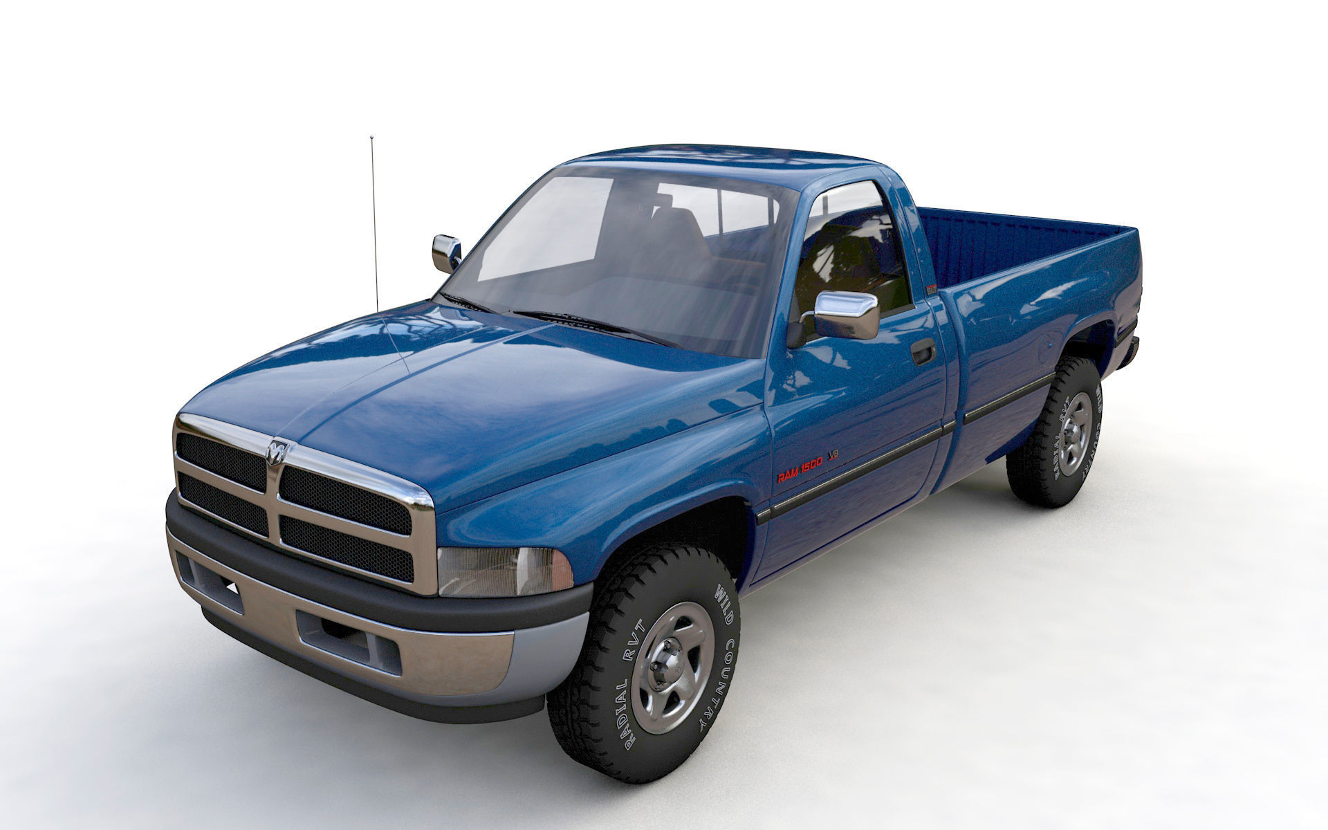 Dodge RAM 1500 V8 Single Cab 1995 3D model | CGTrader