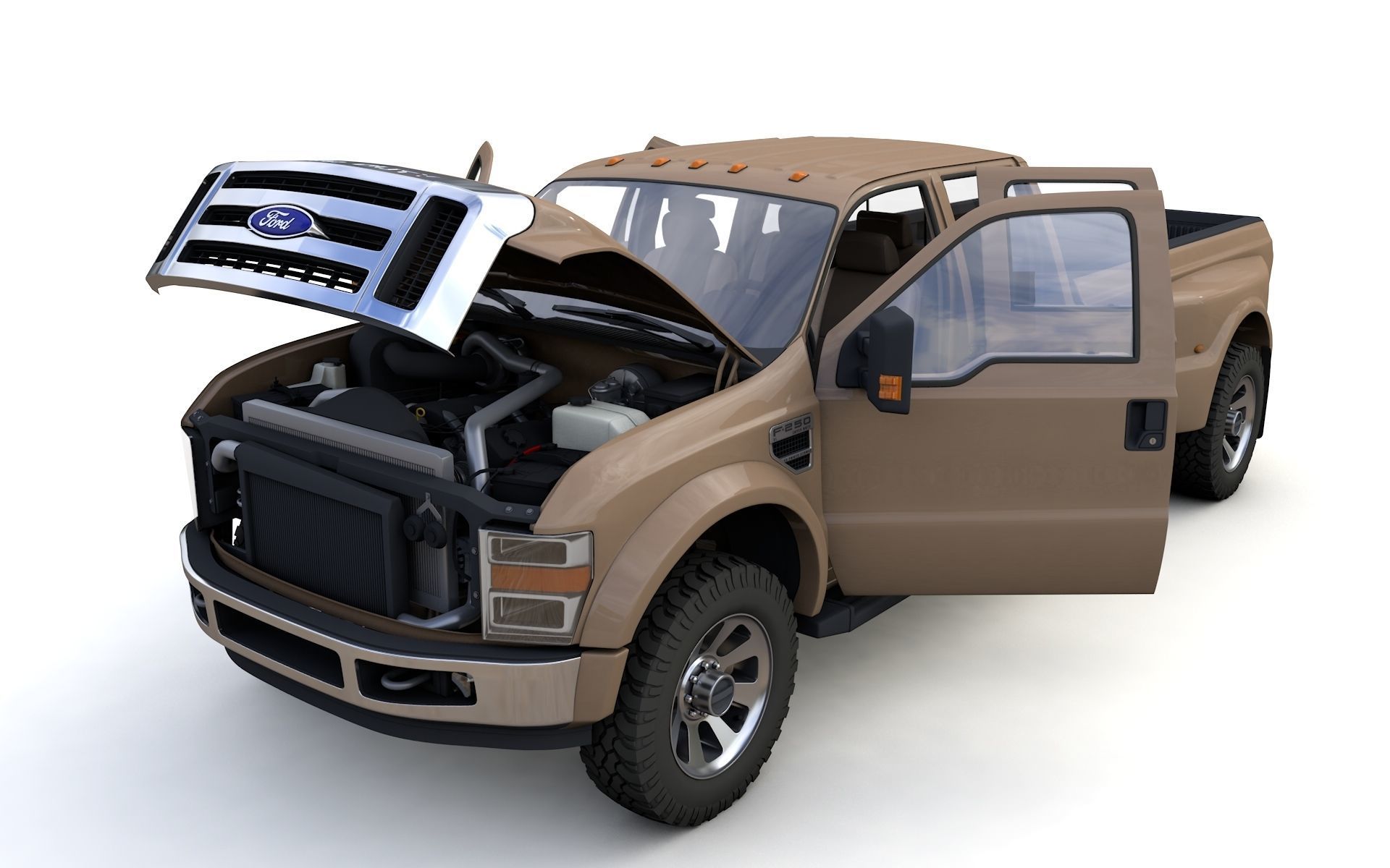 F250 XL Super Duty 2009 3D model | CGTrader