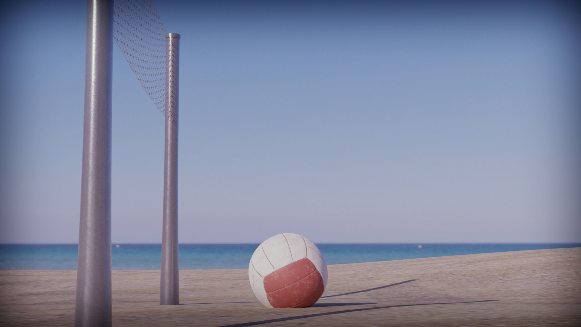 Volleyball Coastal Scene free VR / AR / low-poly 3D model | CGTrader