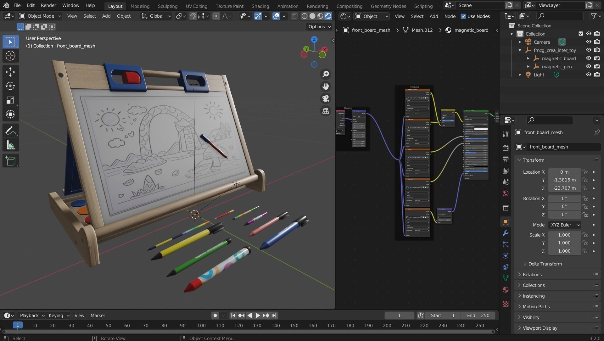 3D model Magnetic Board VR / AR / low-poly | CGTrader