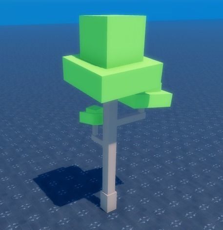 blocky Tall tree free 3D model | CGTrader