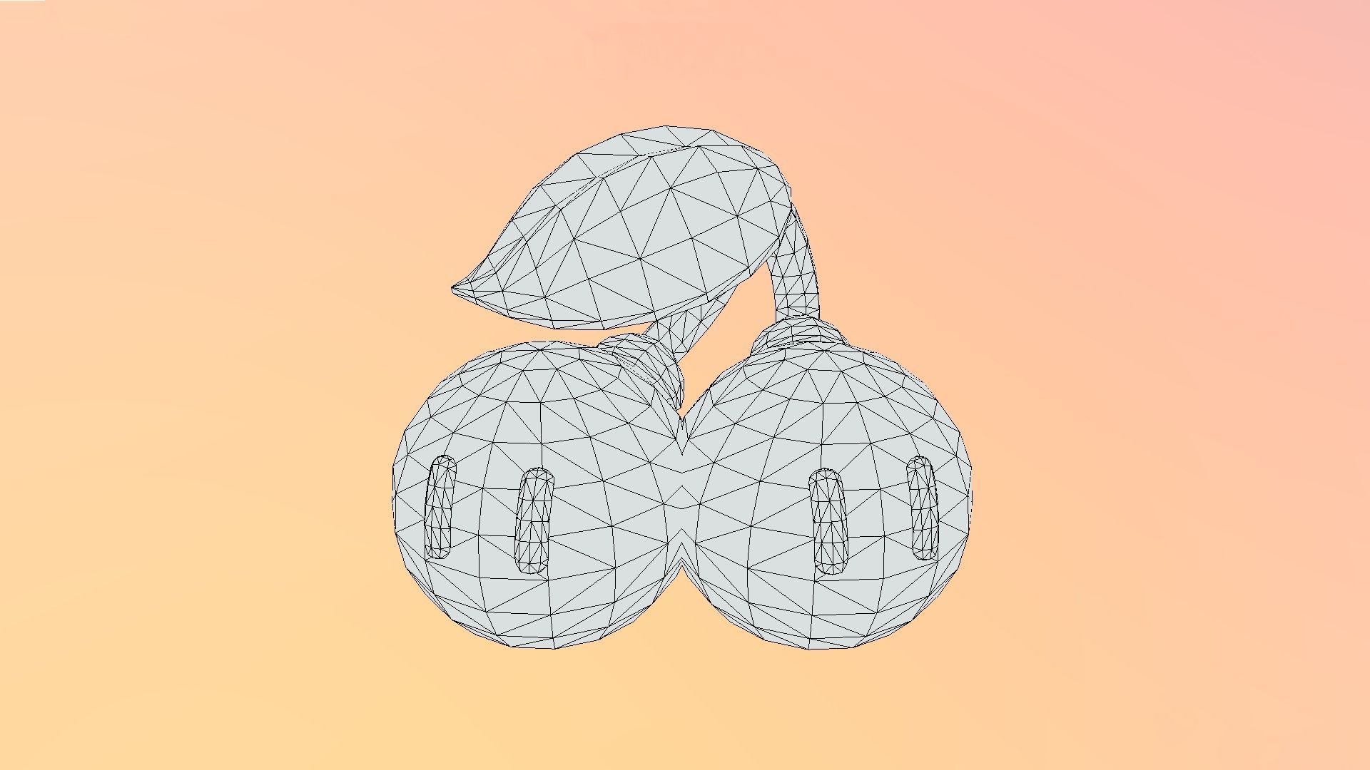 3D model Double Cherry - Super Mario 3D World VR / AR / low-poly | CGTrader