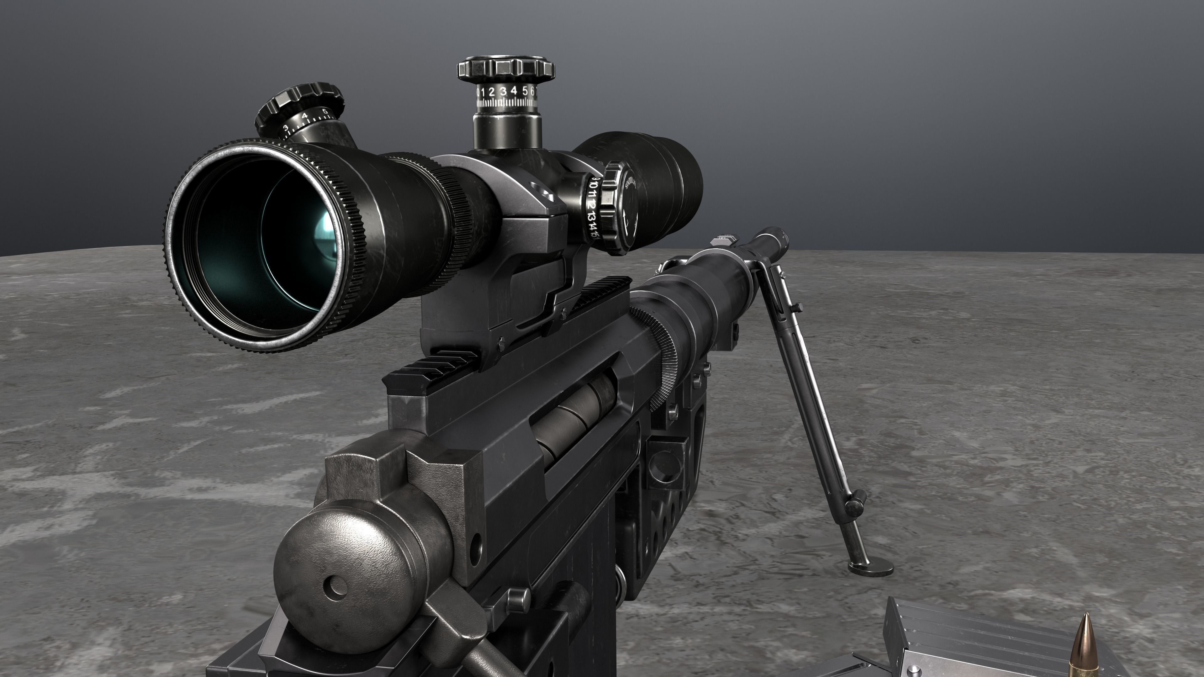 Sniper rifle Chey tac M200 Intervention 3D model | CGTrader
