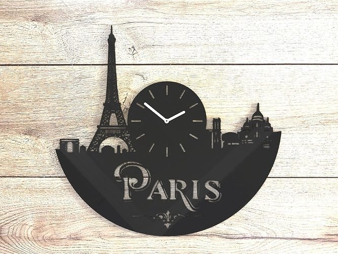 Paris clock frame vinyl 3D model 3D printable | CGTrader
