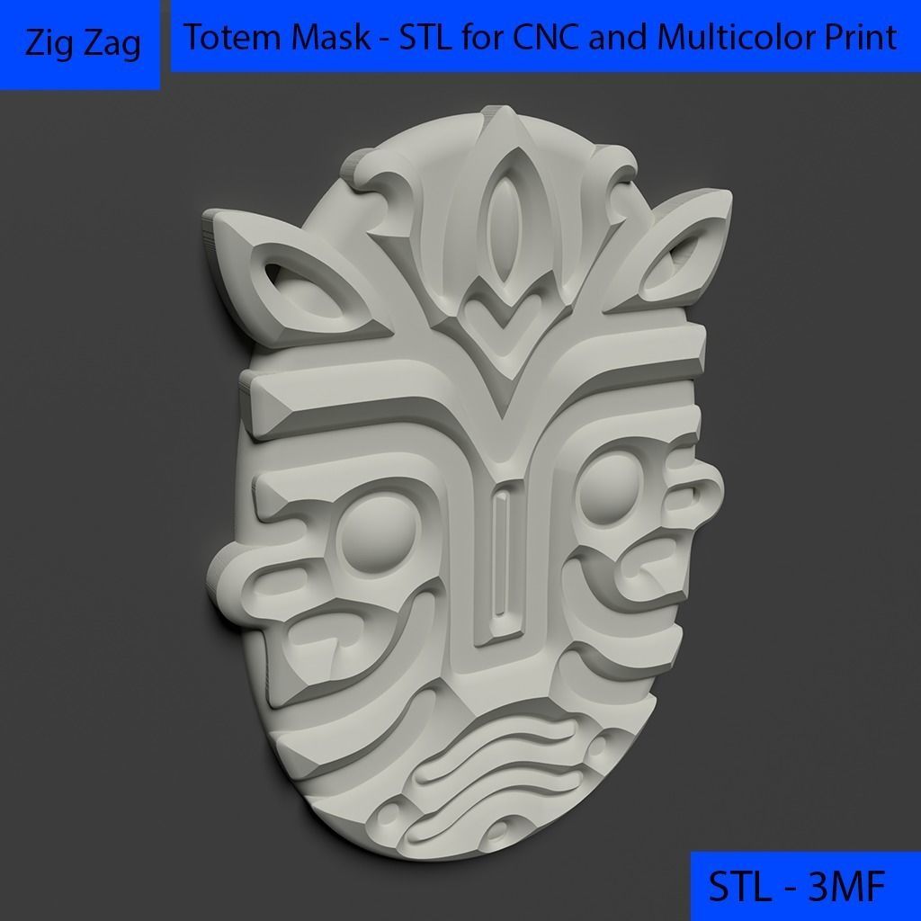 Totem Mask Wall Art - Wall Sculpture for Decoration 3D model 3D ...
