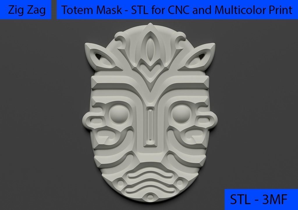 Totem Mask Wall Art - Wall Sculpture for Decoration 3D model 3D ...