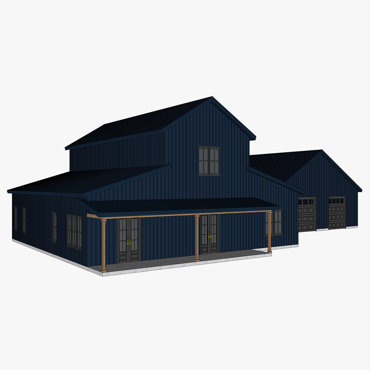 3D model Barndominium House 083-Archimple LLC VR / AR / low-poly | CGTrader