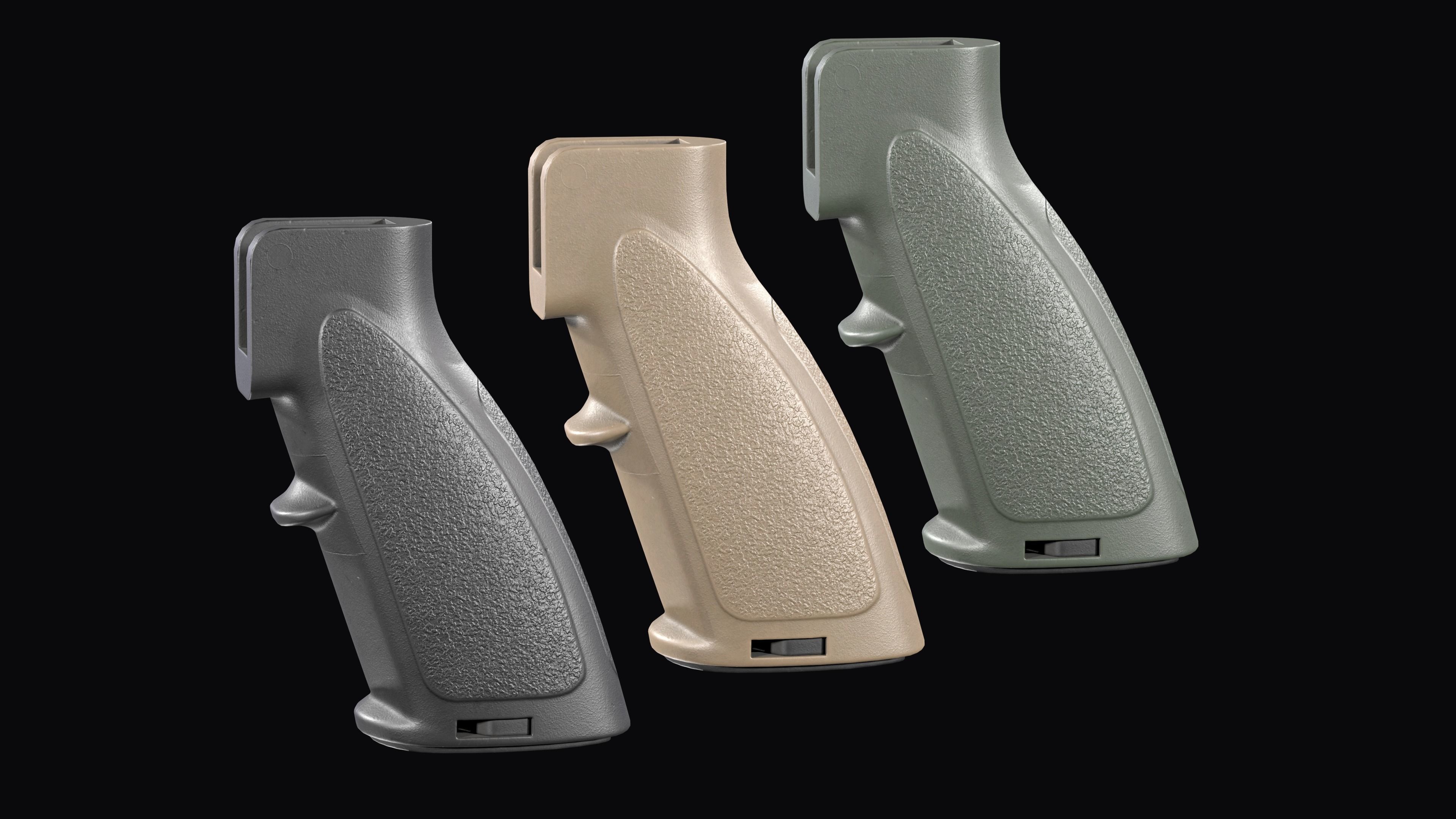 3D model AR-15 AR-10 HK BG PISTOL GRIP VR / AR / low-poly | CGTrader