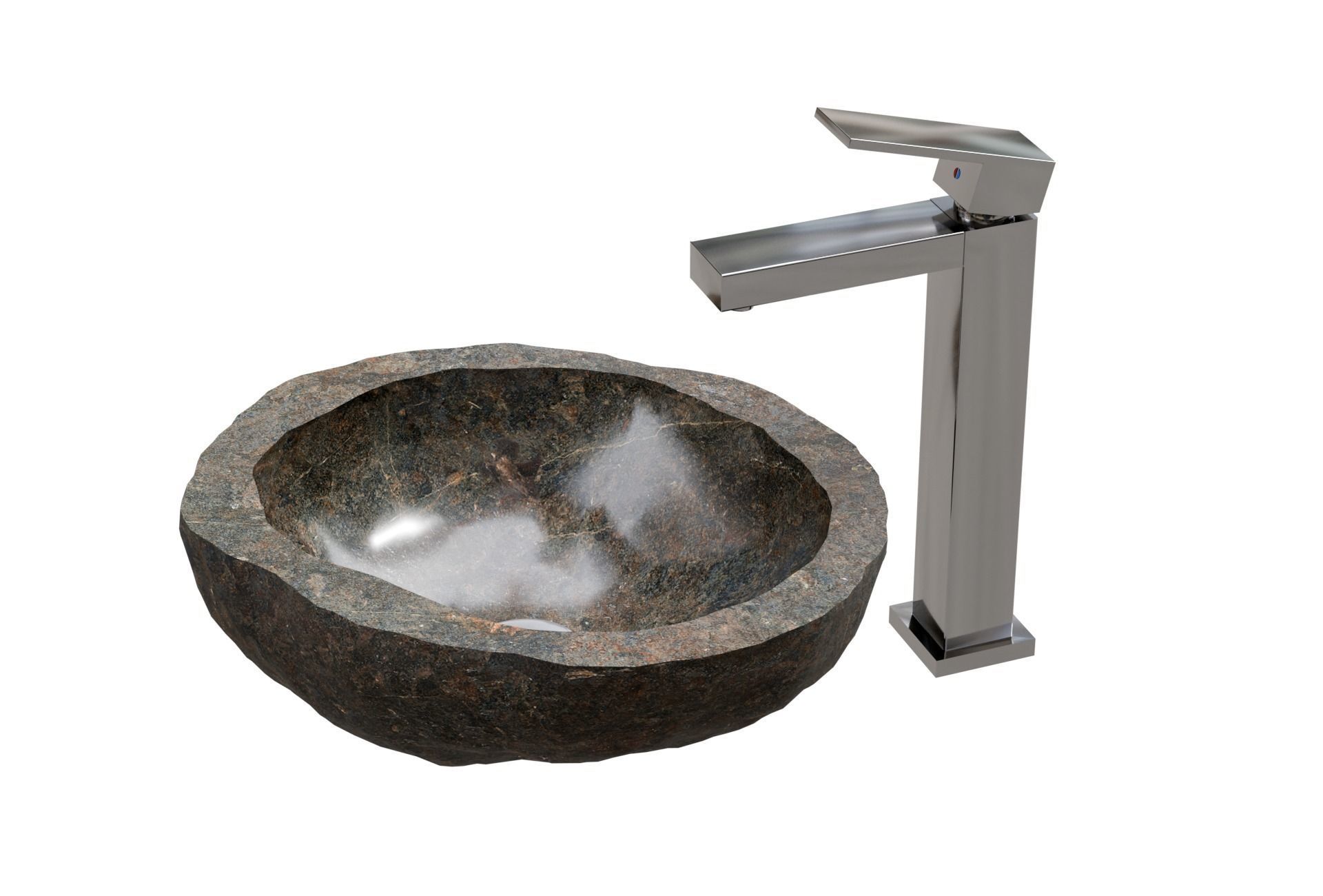 Stone basin with Tap Sink 3D model | CGTrader
