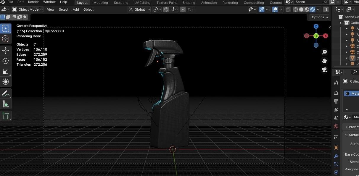 Modeling Spray Bottle Commercial rendering 3D model 3D model | CGTrader