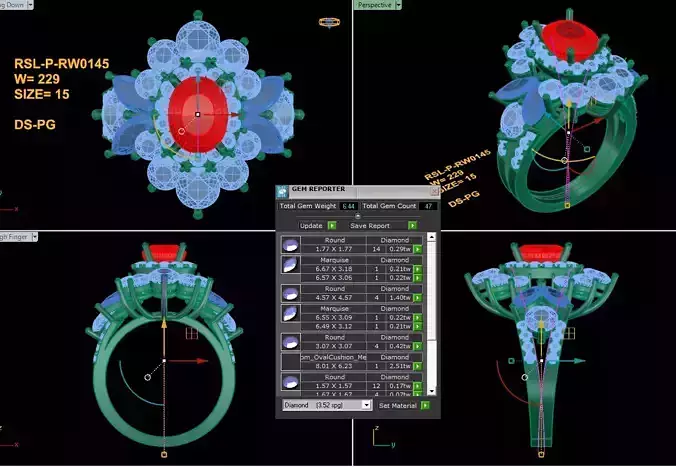 Popular Women Ring free 3D model 3D printable | CGTrader