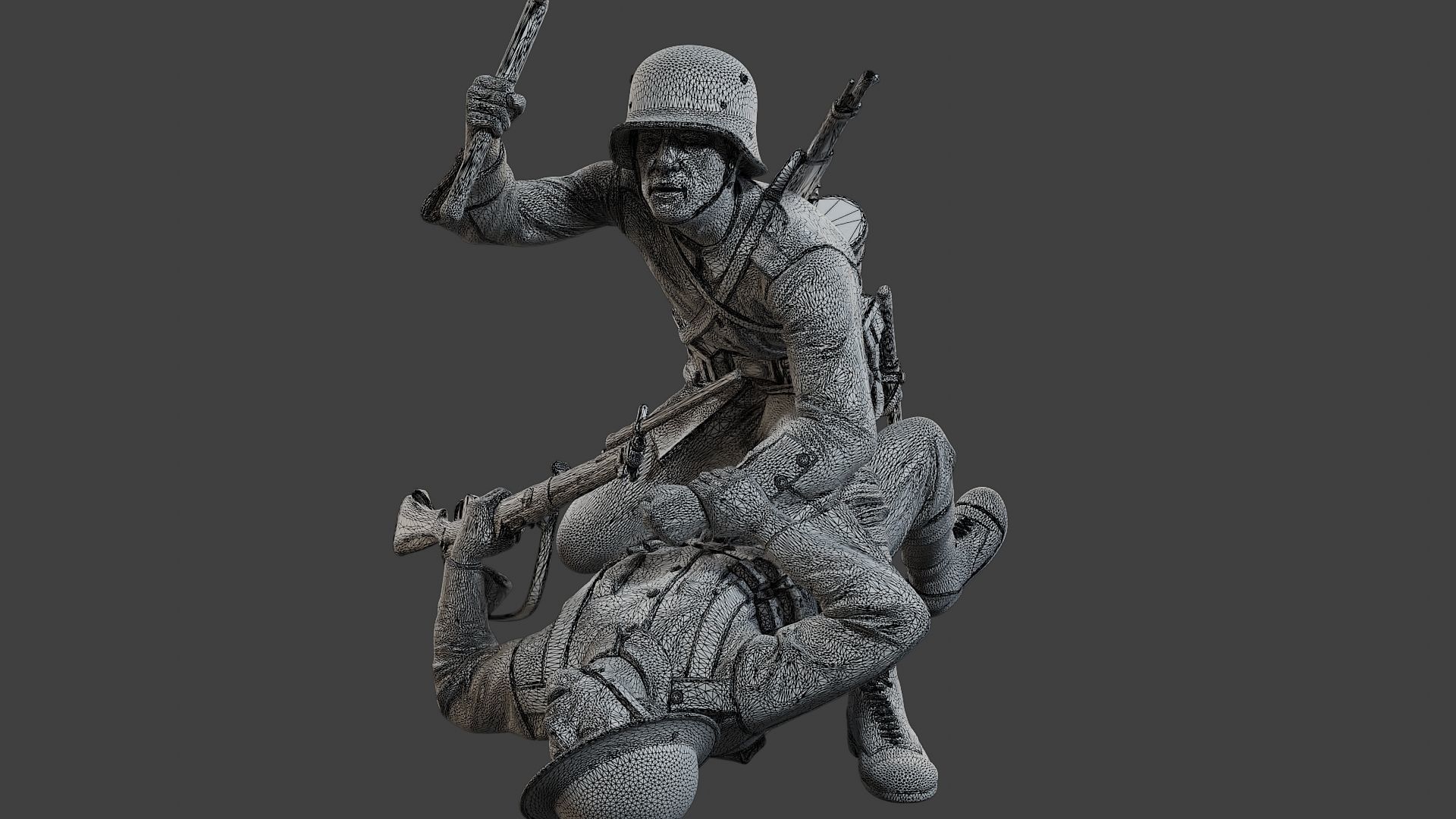 German vs British soldier ww1 Versus1 001 3D model 3D printable | CGTrader