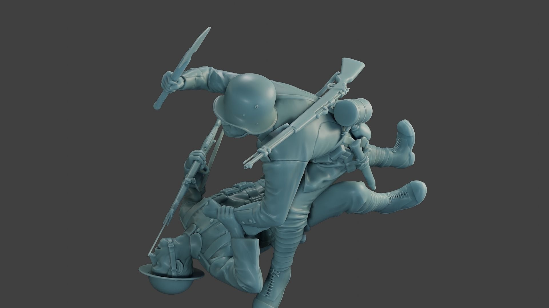 German vs British soldier ww1 Versus1 001 3D model 3D printable | CGTrader