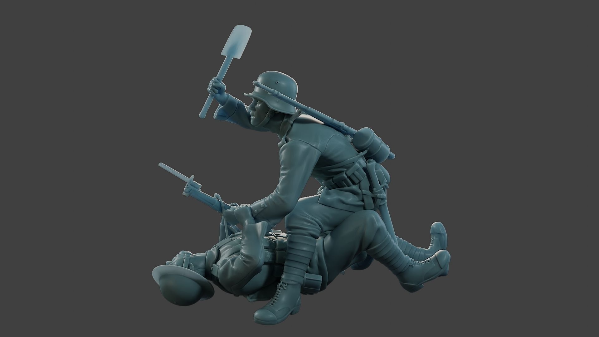 German vs British soldier ww1 Versus1 001 3D model 3D printable | CGTrader