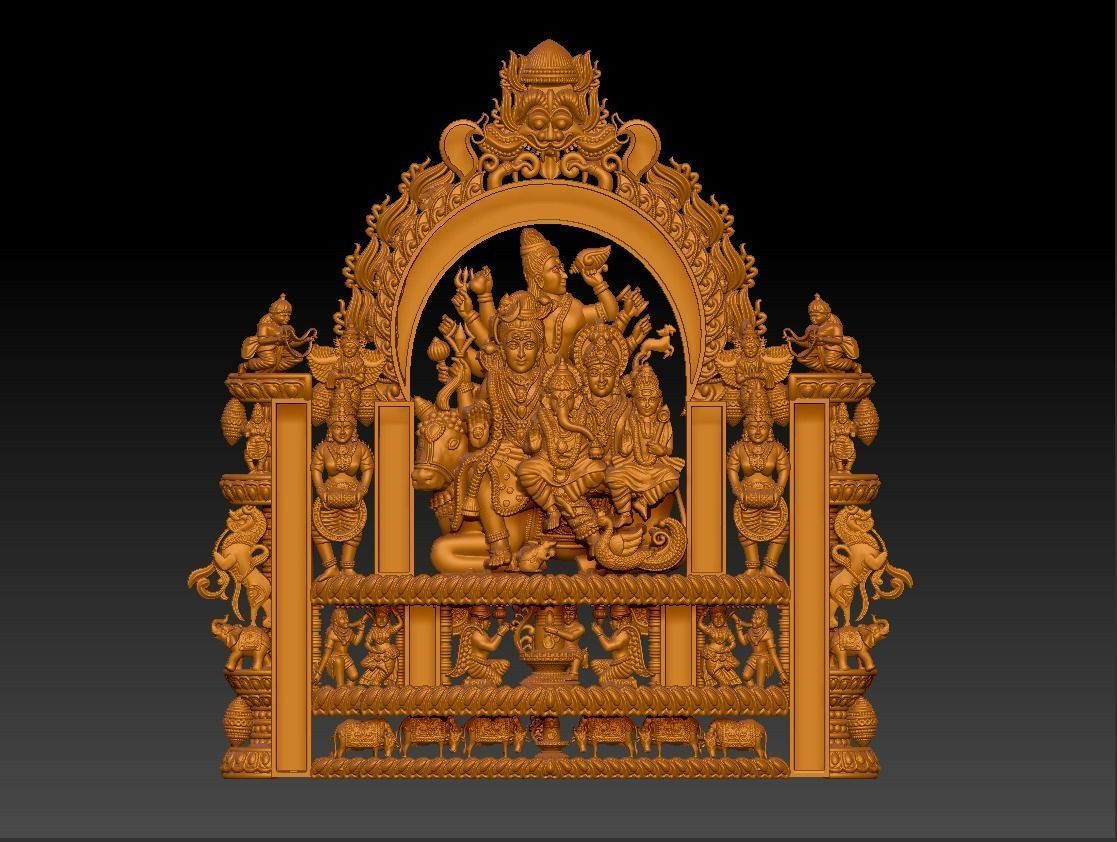 shiv family darbar temple 3D model | CGTrader