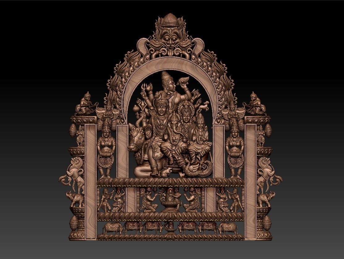 shiv family darbar temple 3D model | CGTrader
