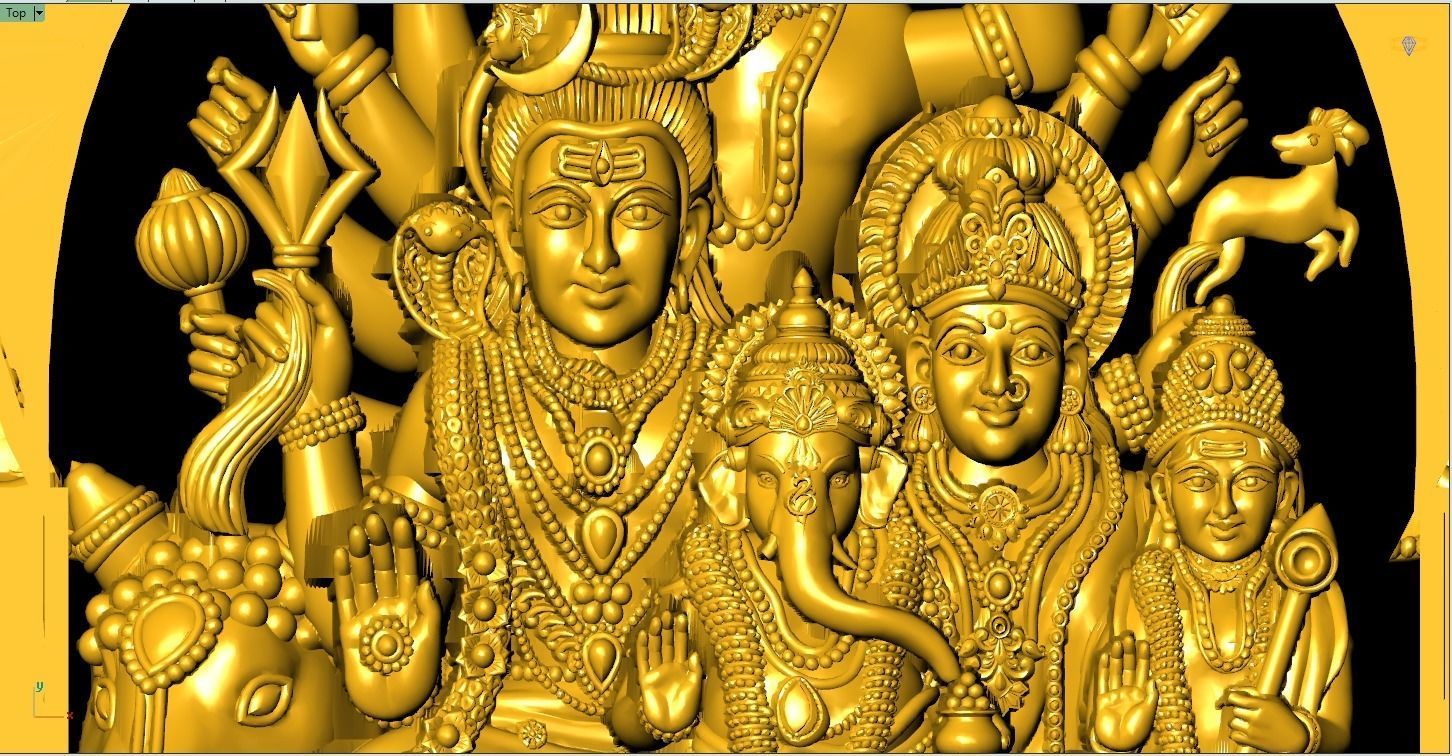 shiv family darbar temple 3D model | CGTrader