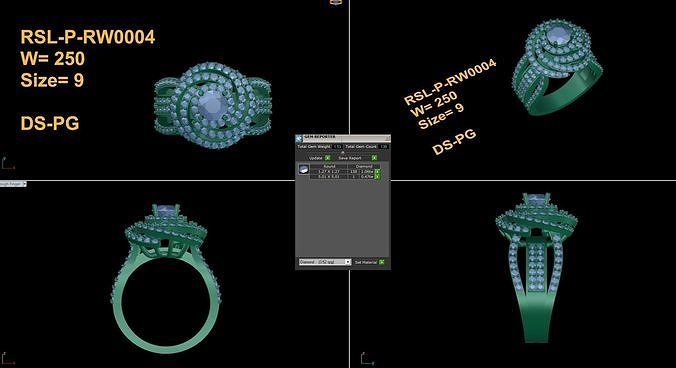 Popular Women Ring 3D model 3D printable | CGTrader