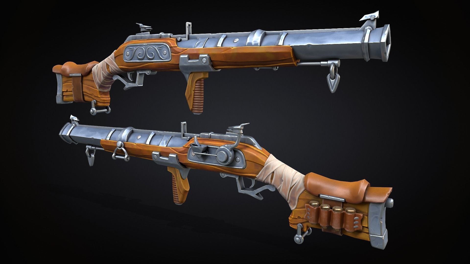 3D model Stylized Blunderbuss musket VR / AR / low-poly | CGTrader