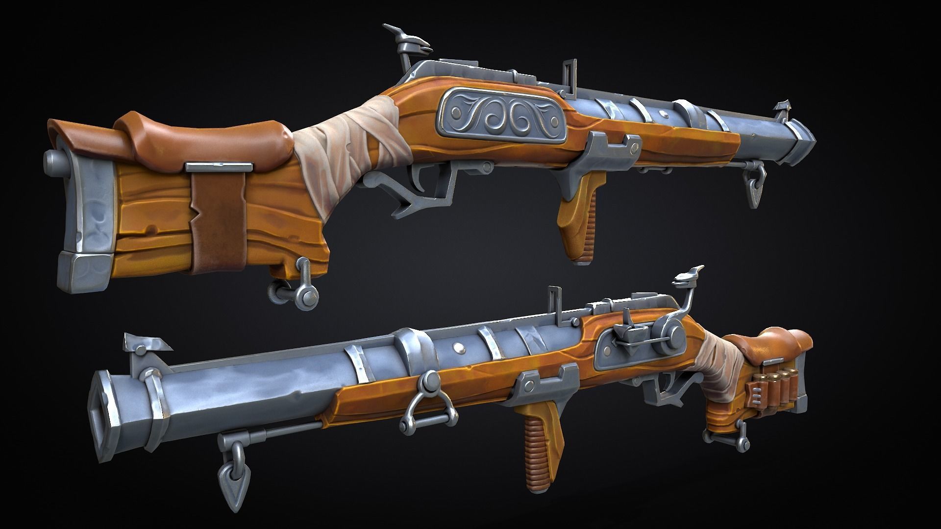 3D model Stylized Blunderbuss musket VR / AR / low-poly | CGTrader