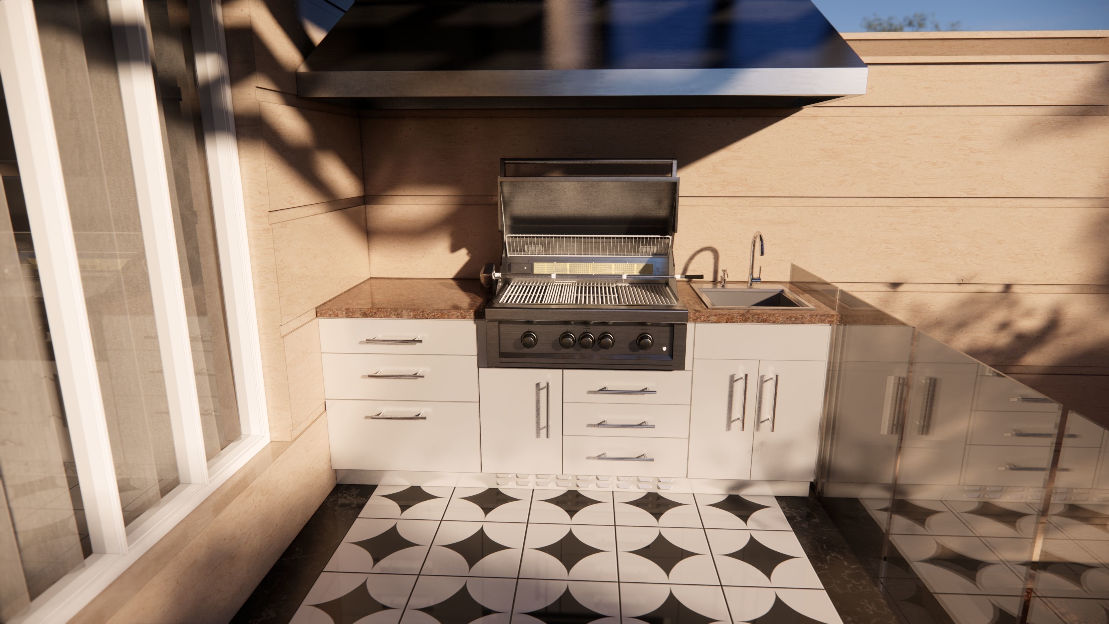 Backyard design free VR / AR / low-poly 3D model | CGTrader