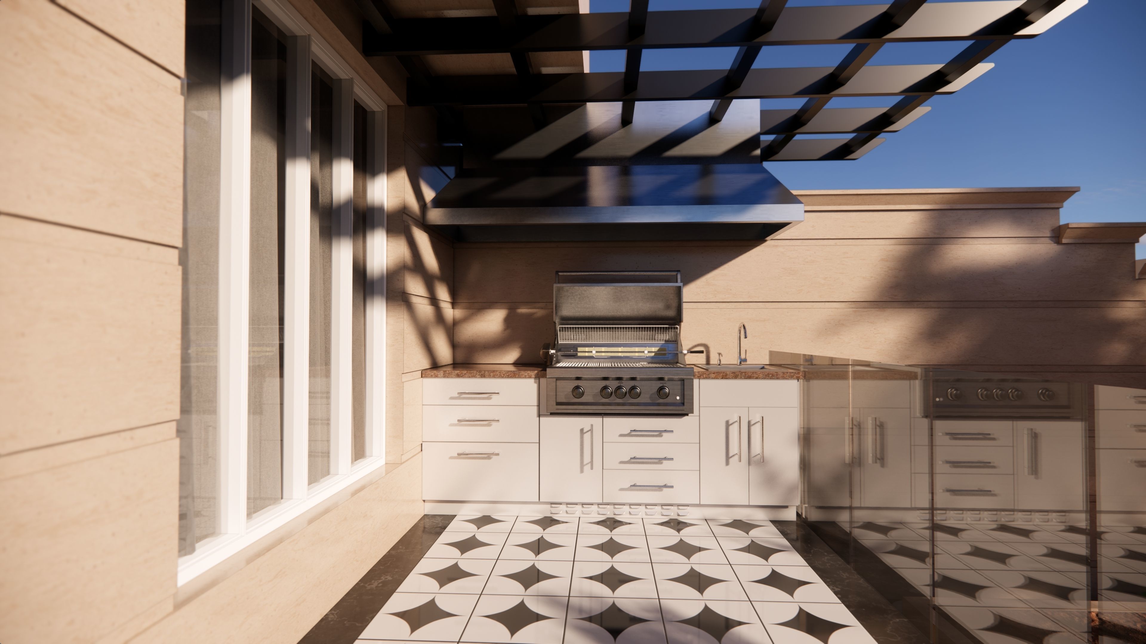 Backyard design free VR / AR / low-poly 3D model | CGTrader